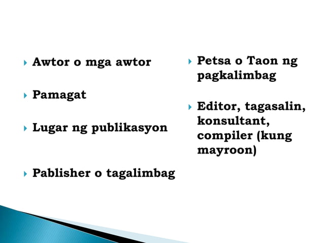 Ang Listahan ng mga Sanggunian (Filipino) | PPTX