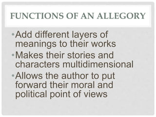 English 9 - Anglo-American Allegories | PPTX