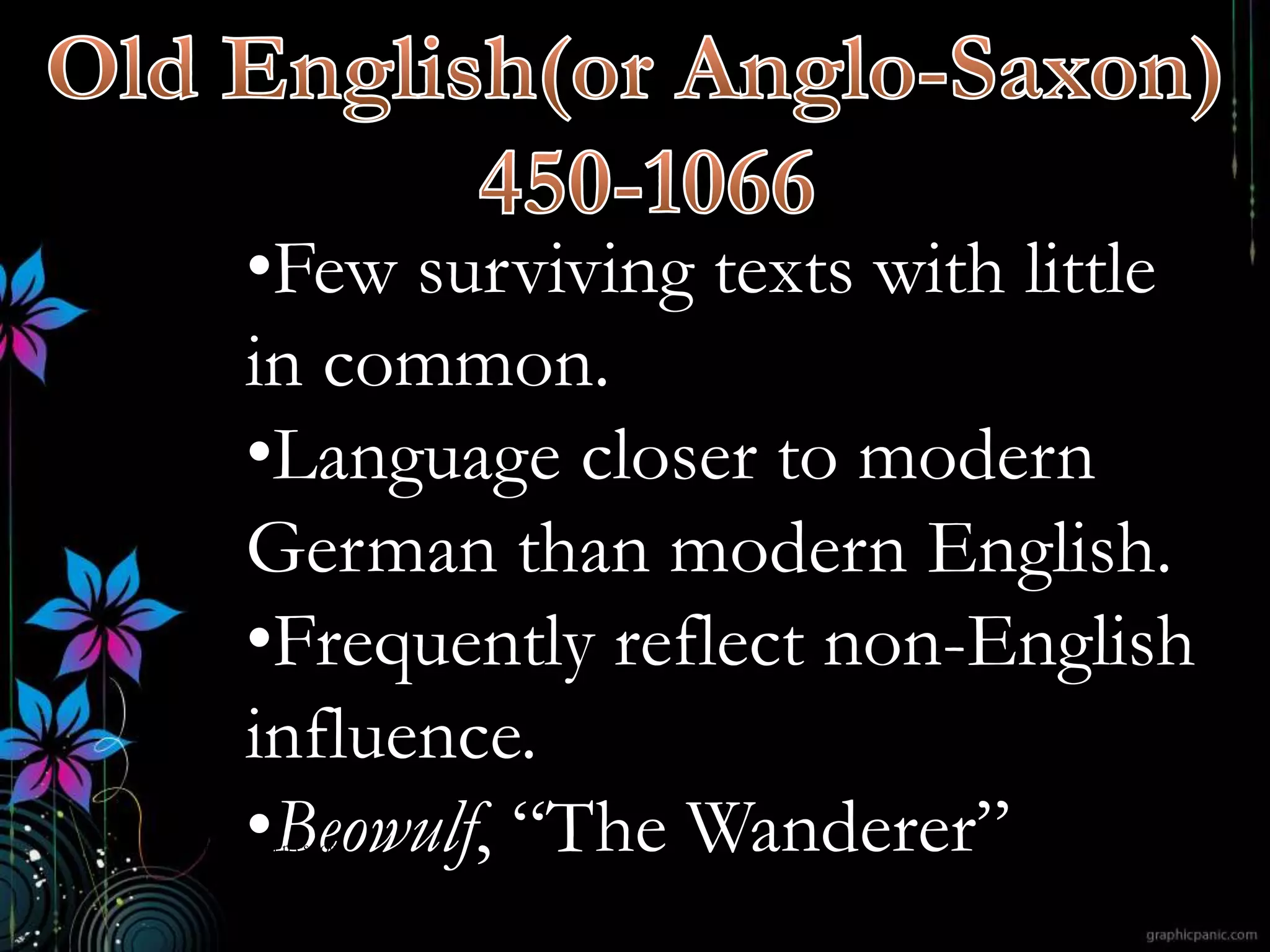 Anglo-American Literature | PPTX