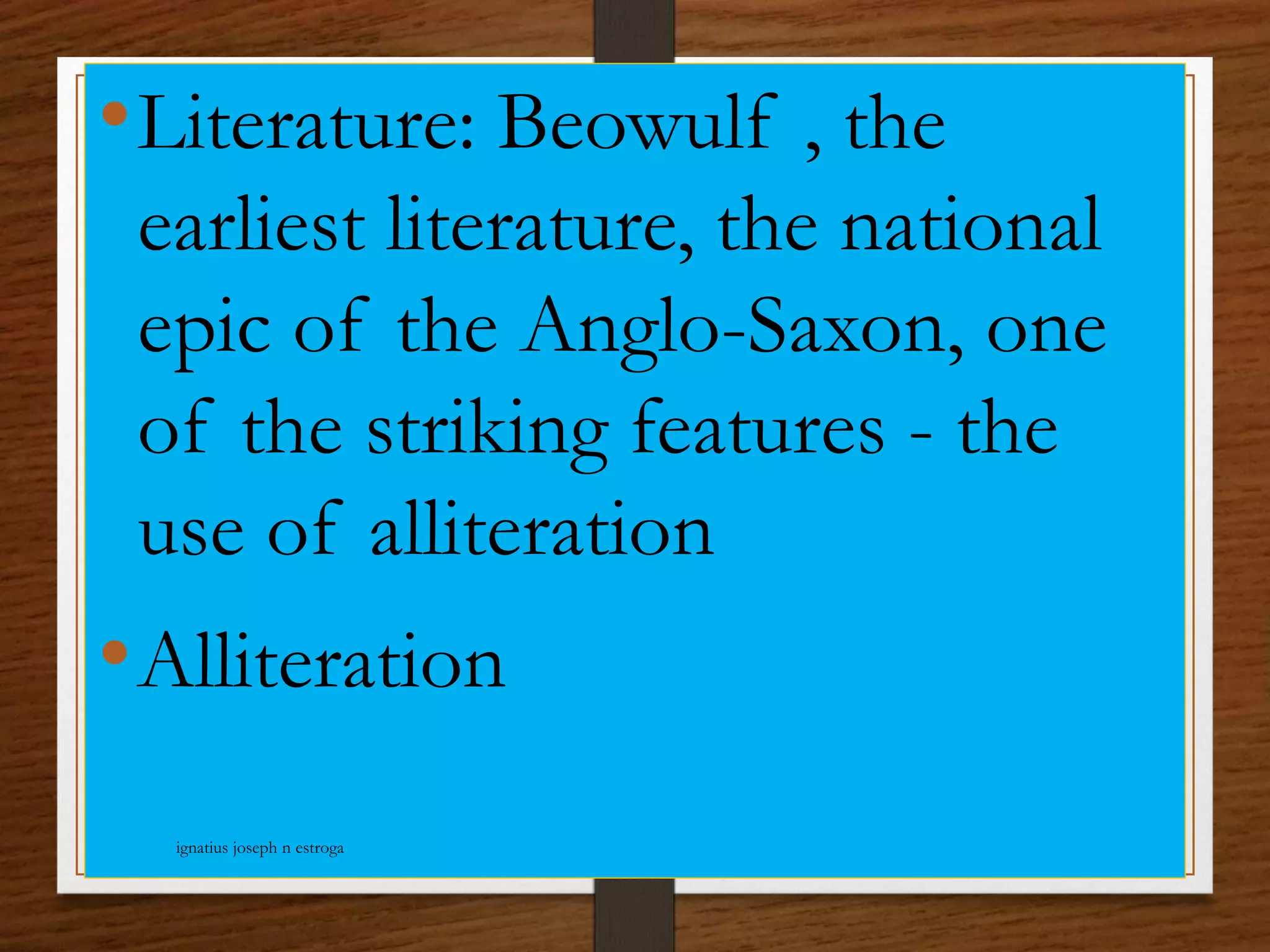 Anglo-American Literature | PPTX