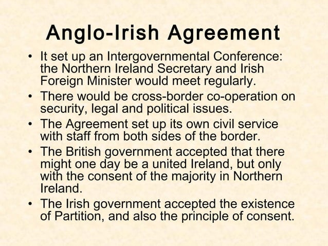 Anglo-Irish Agreement 1985 | PPT