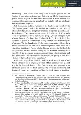 Anglo-Saxon Glosses And Glossaries An Introduction | PDF