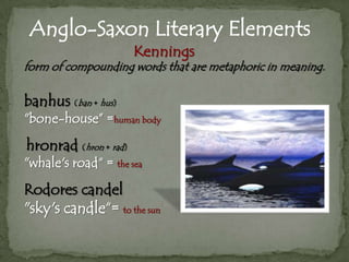 Anglo saxon language and literary terms | PPT