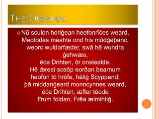 Anglo saxon literature | PPTX