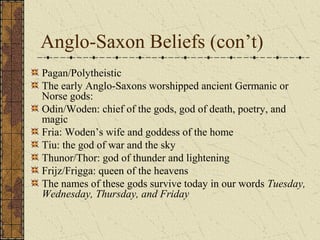 Anglo-Saxons | PPT