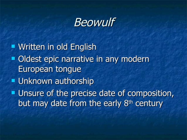 Anglo saxon period and poetry | PPT