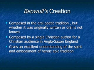 Anglo saxon period and poetry | PPT