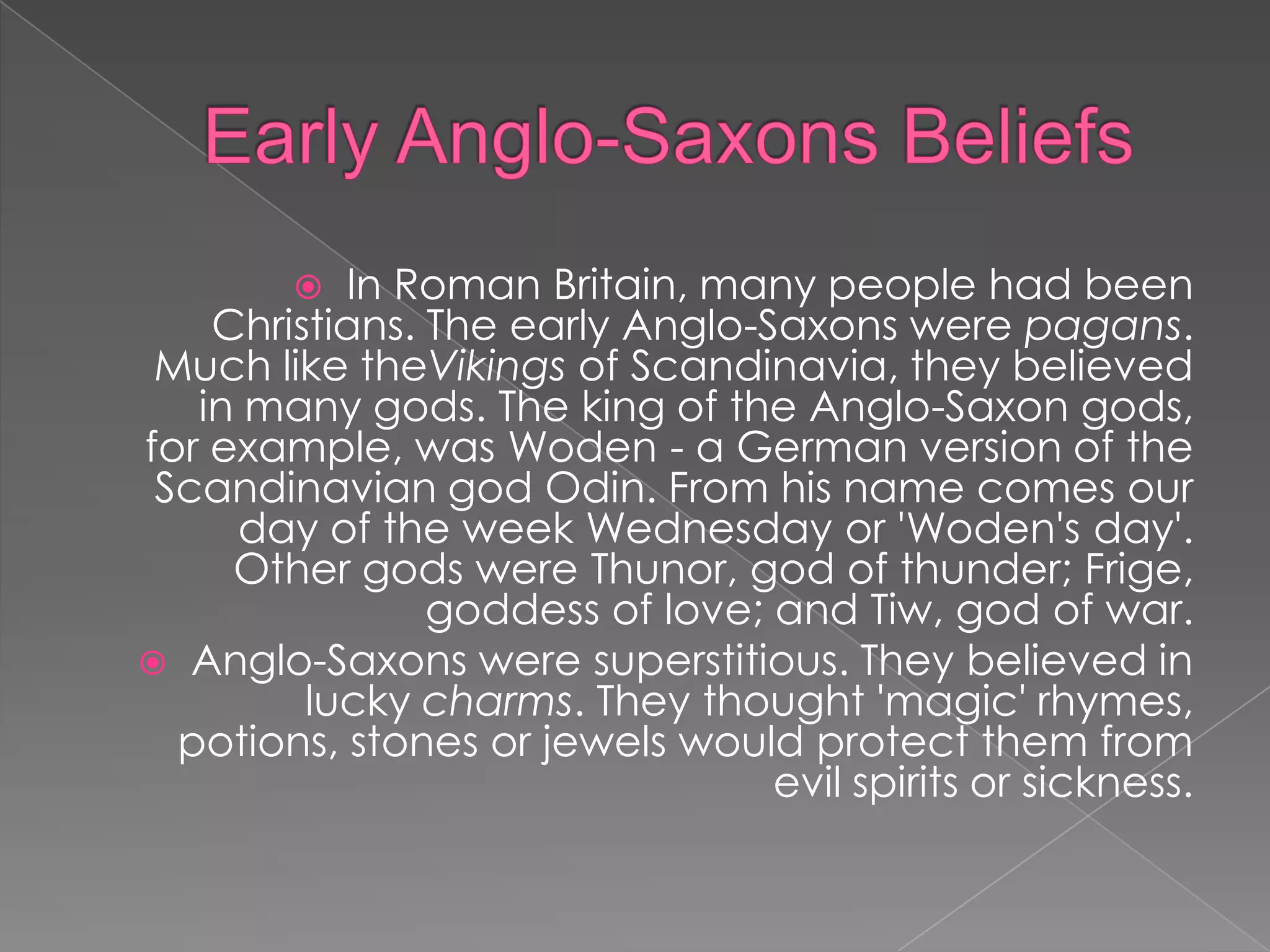 Anglo -saxons | PPTX