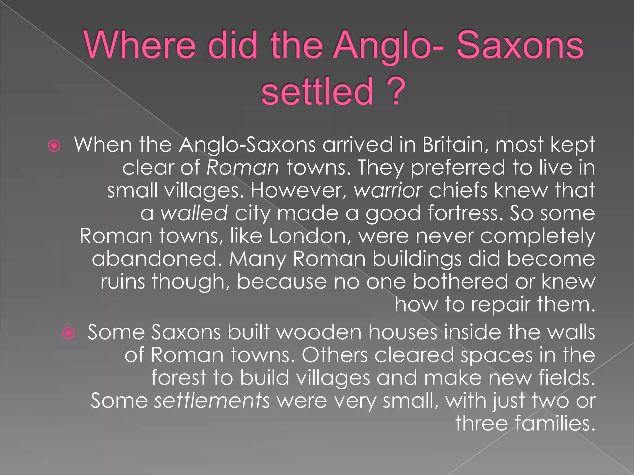 Anglo -saxons | PPT