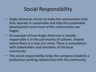 Anglo american case study | PPTX