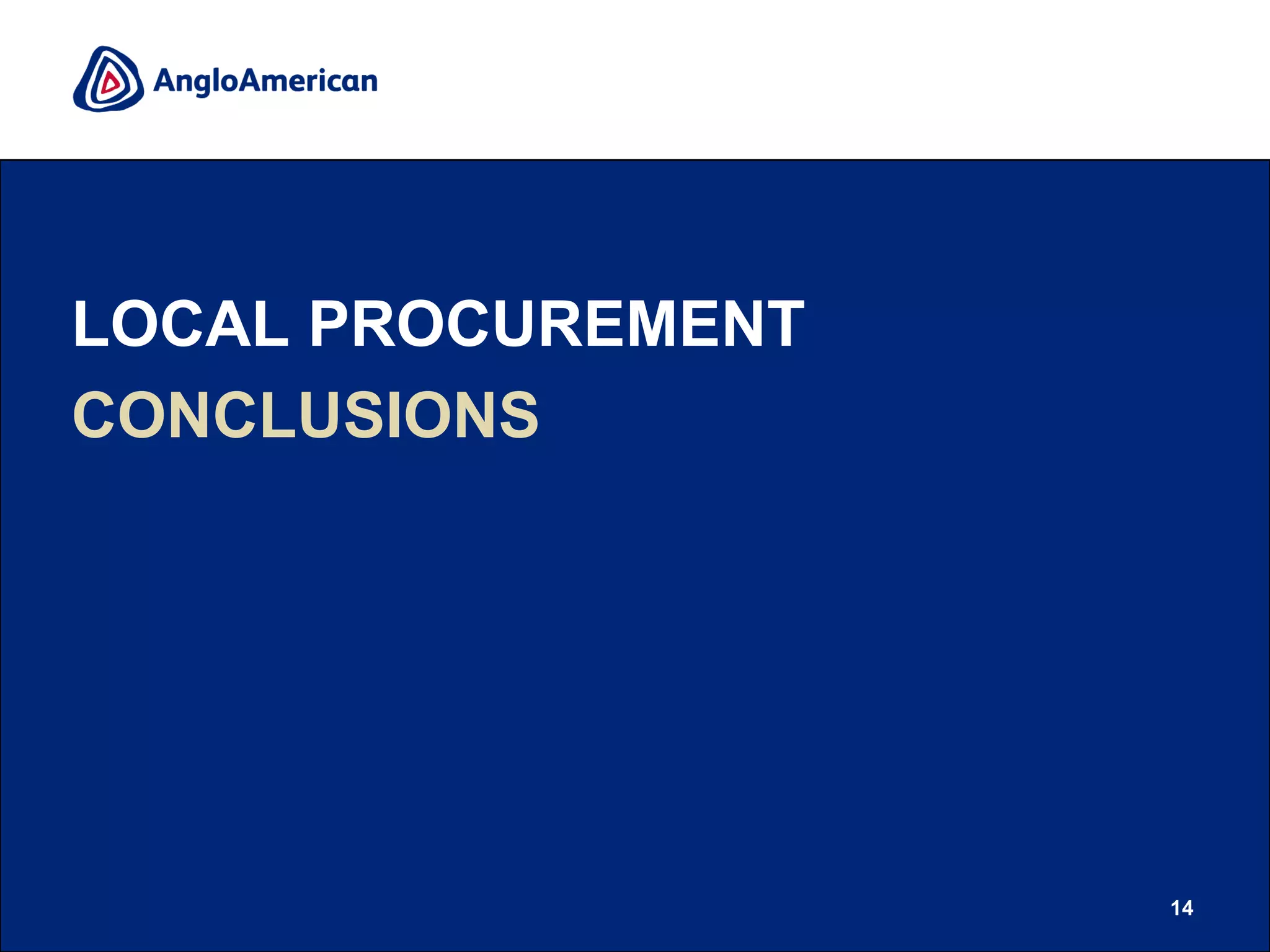 Anglo American local procurement | PPTX