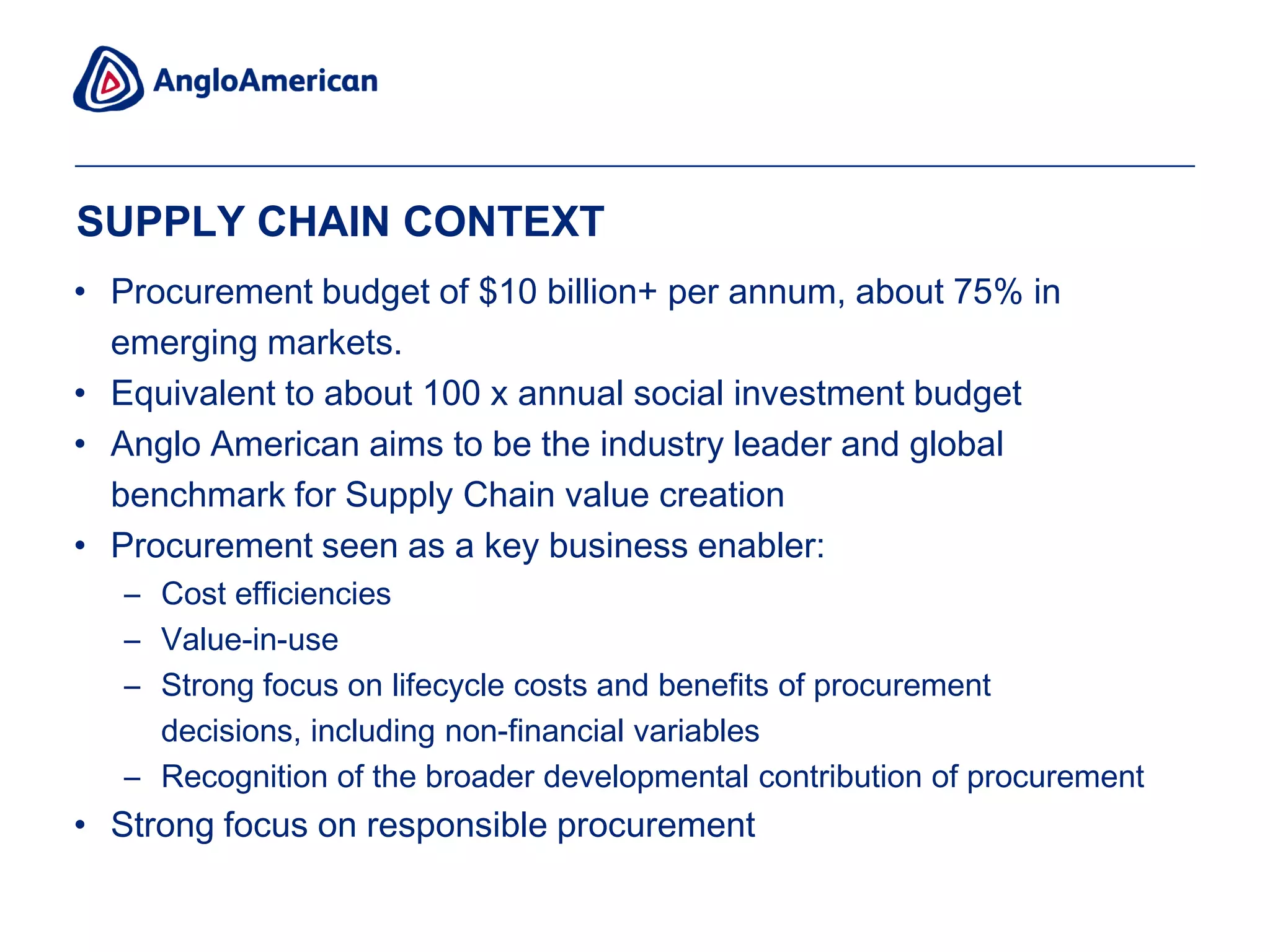 Anglo American local procurement | PPTX