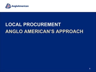 Anglo American local procurement | PPTX