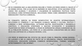 Anglofonía, mancomunidad de naciones y la angloesfera | PPTX