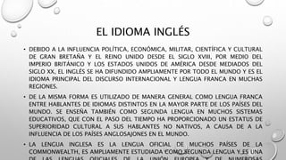 Anglofonía, mancomunidad de naciones y la angloesfera | PPTX