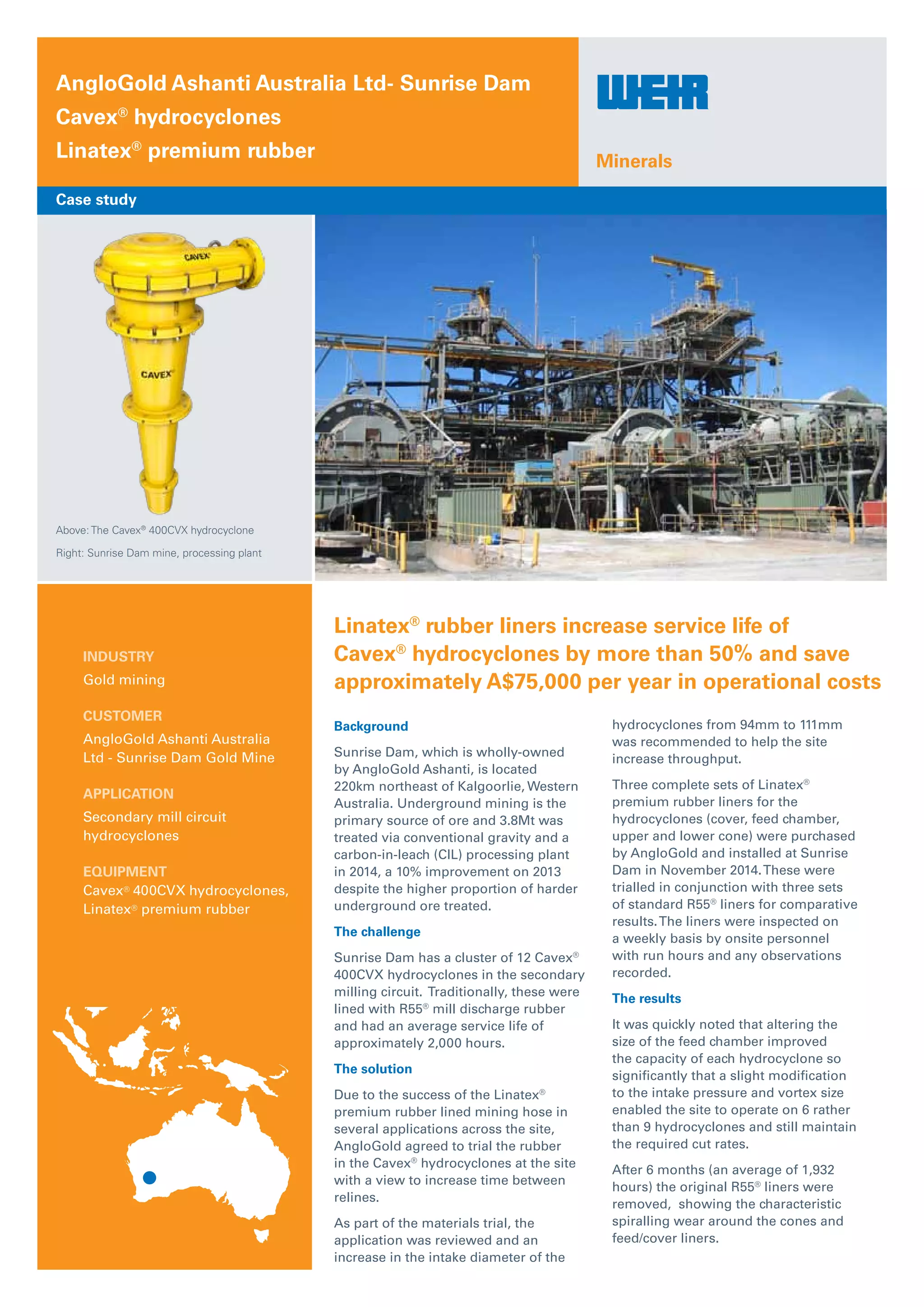 Anglogold sunrise dam cavex linatex case study_ame | PDF
