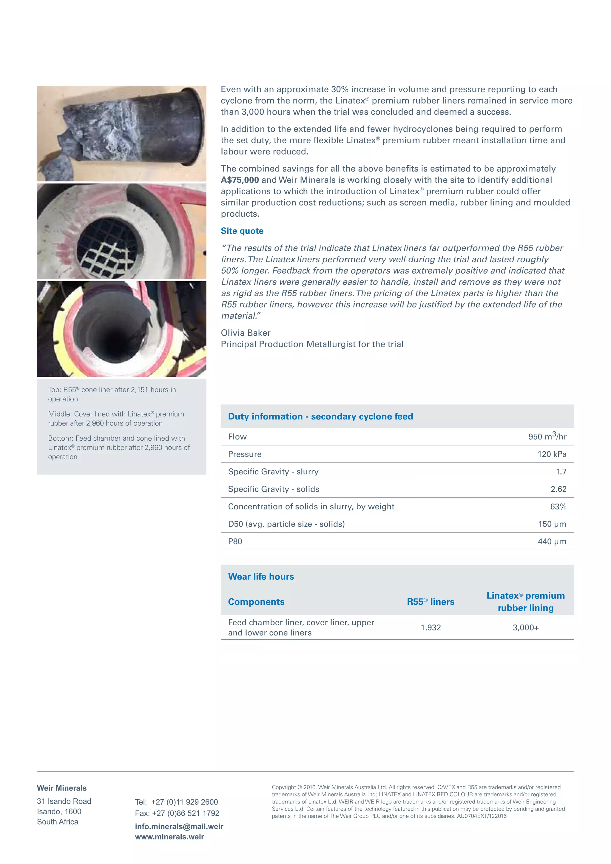Anglogold sunrise dam cavex linatex case study_ame | PDF