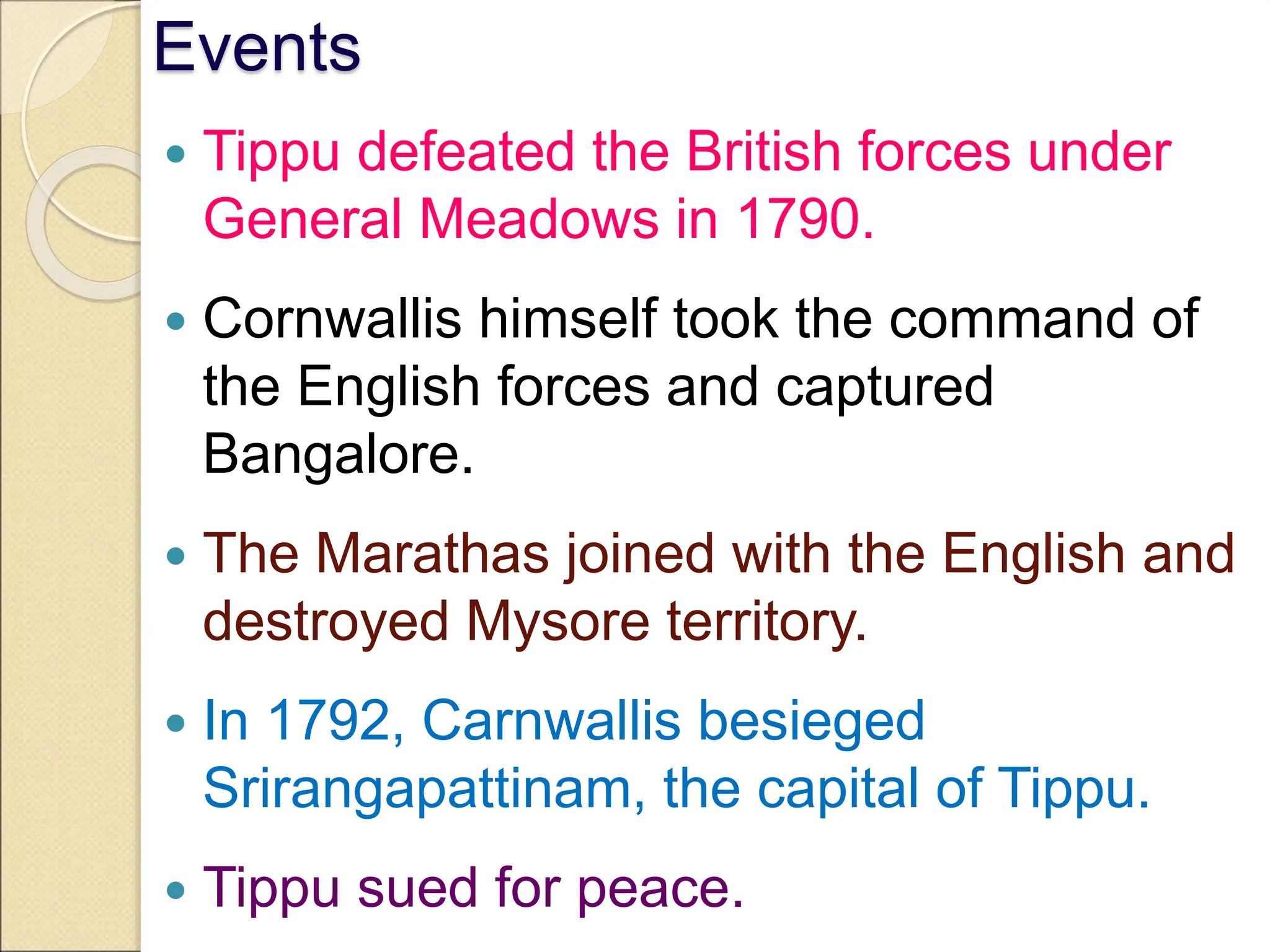 Anglo Mysore Wars -anglo mysore wars.ppt