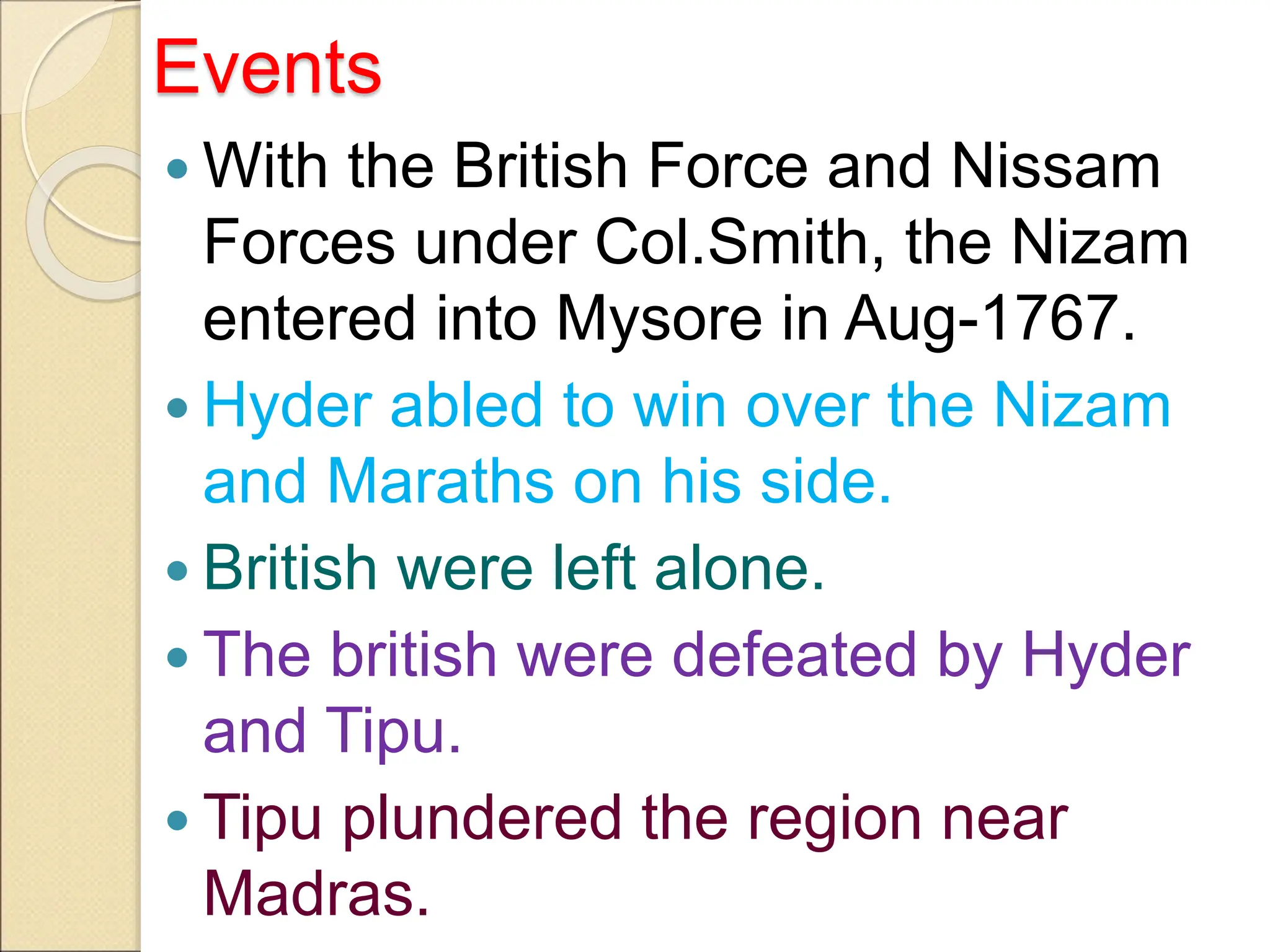 Anglo Mysore Wars -anglo mysore wars.ppt