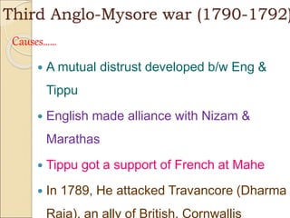 Anglo Mysore Wars -anglo mysore wars.ppt