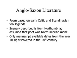 Anglo-Saxons and Beowulf | PPTX