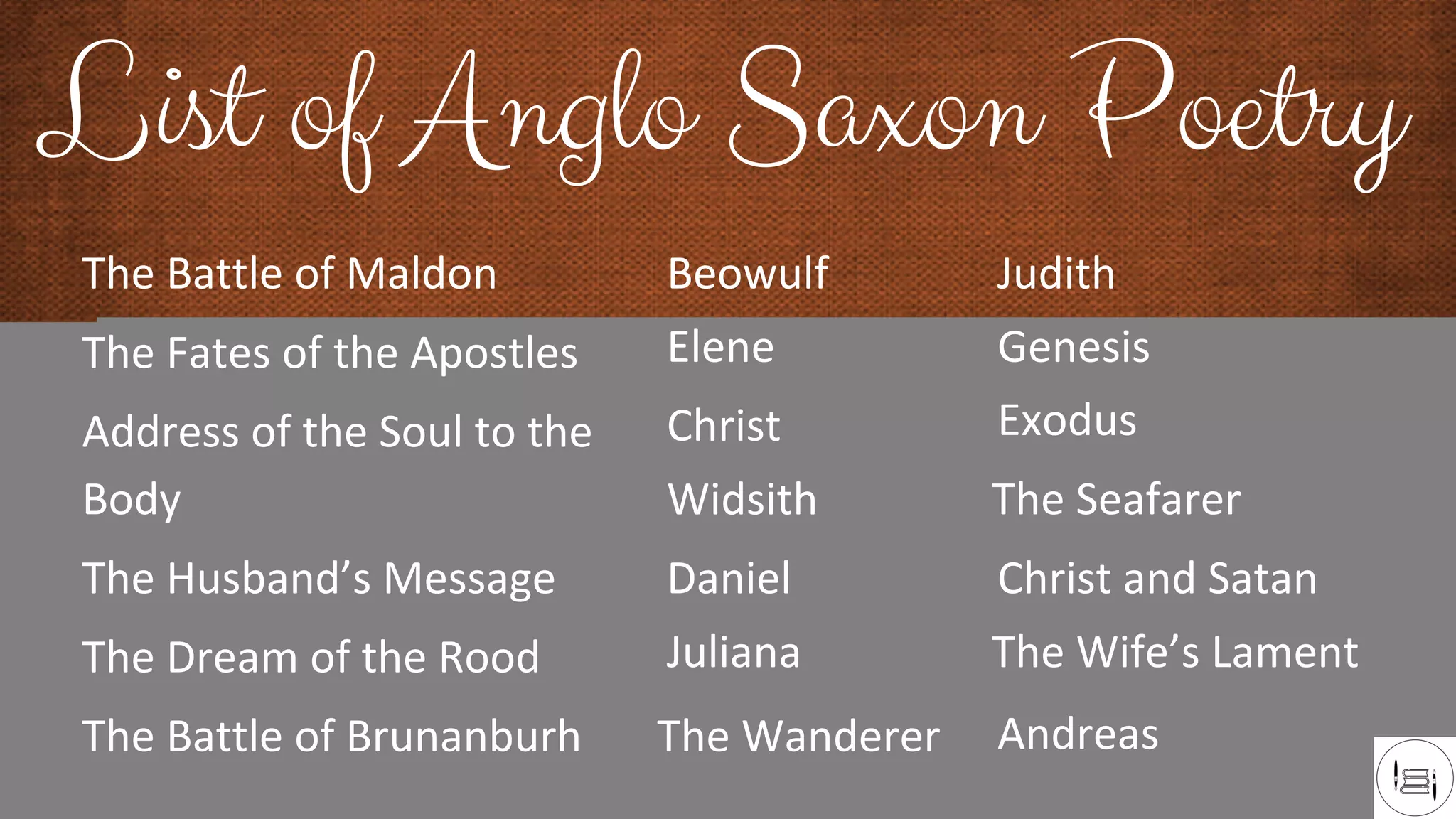 Anglo Saxon Literature | PDF