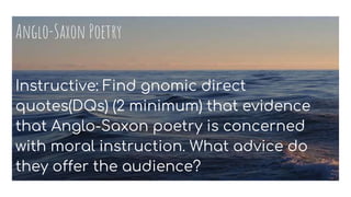 _Anglo Saxon Poetry - The wanderer, The seafarer, the wife's lament ...