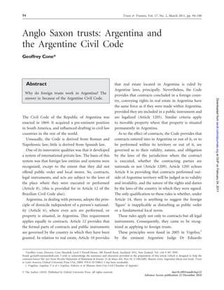 Anglo Saxon Trusts Argentina and the Argentine Civil Code - Trusts and ...
