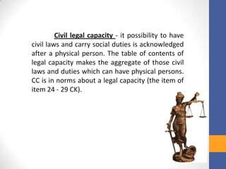 Civil Legal Capacity | PPTX