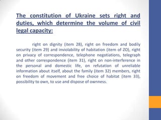 Civil Legal Capacity | PPTX