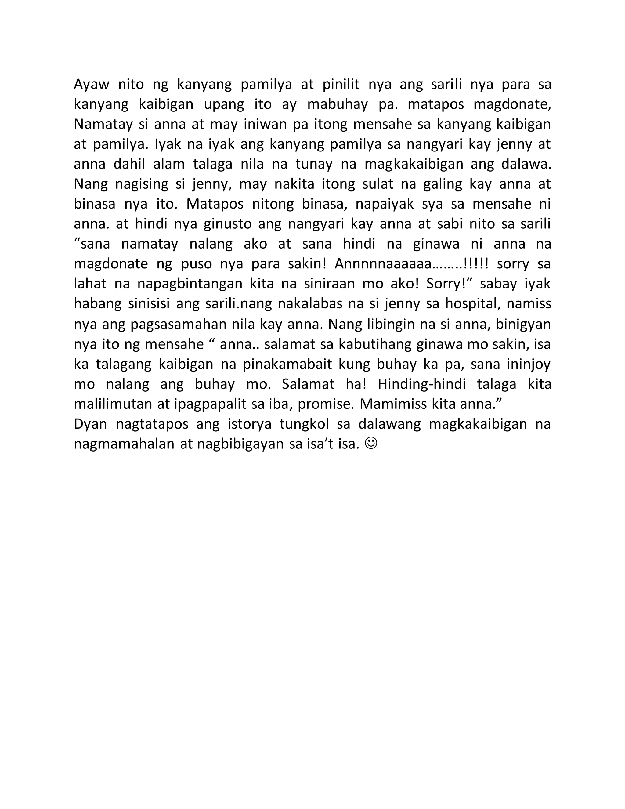 Ang magkaibigan | DOCX