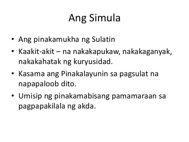 Ang mahahalagang bahagi ng sulatin