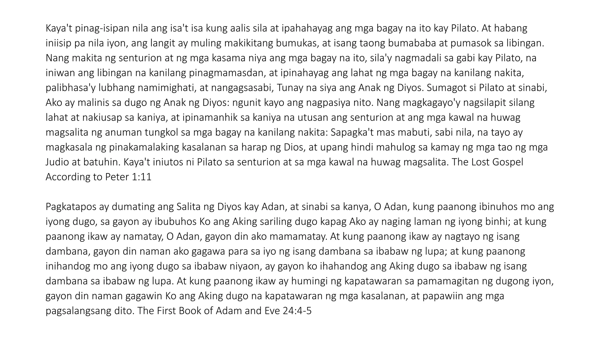 Tagalog - Ang Mahalagang Dugo ng Panginoong Hesukristo - The Precious ...