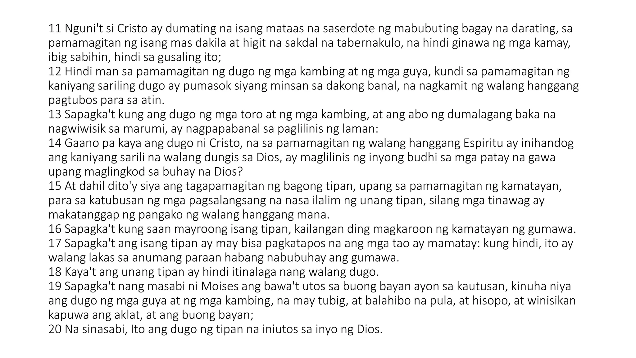 Tagalog - Ang Mahalagang Dugo ng Panginoong Hesukristo - The Precious ...