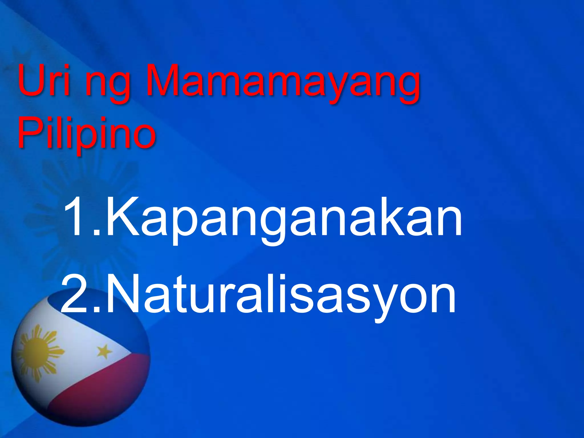 Ang mamamayang pilipino | PPTX