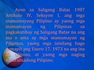 Ang mamamayang pilipino | PPTX