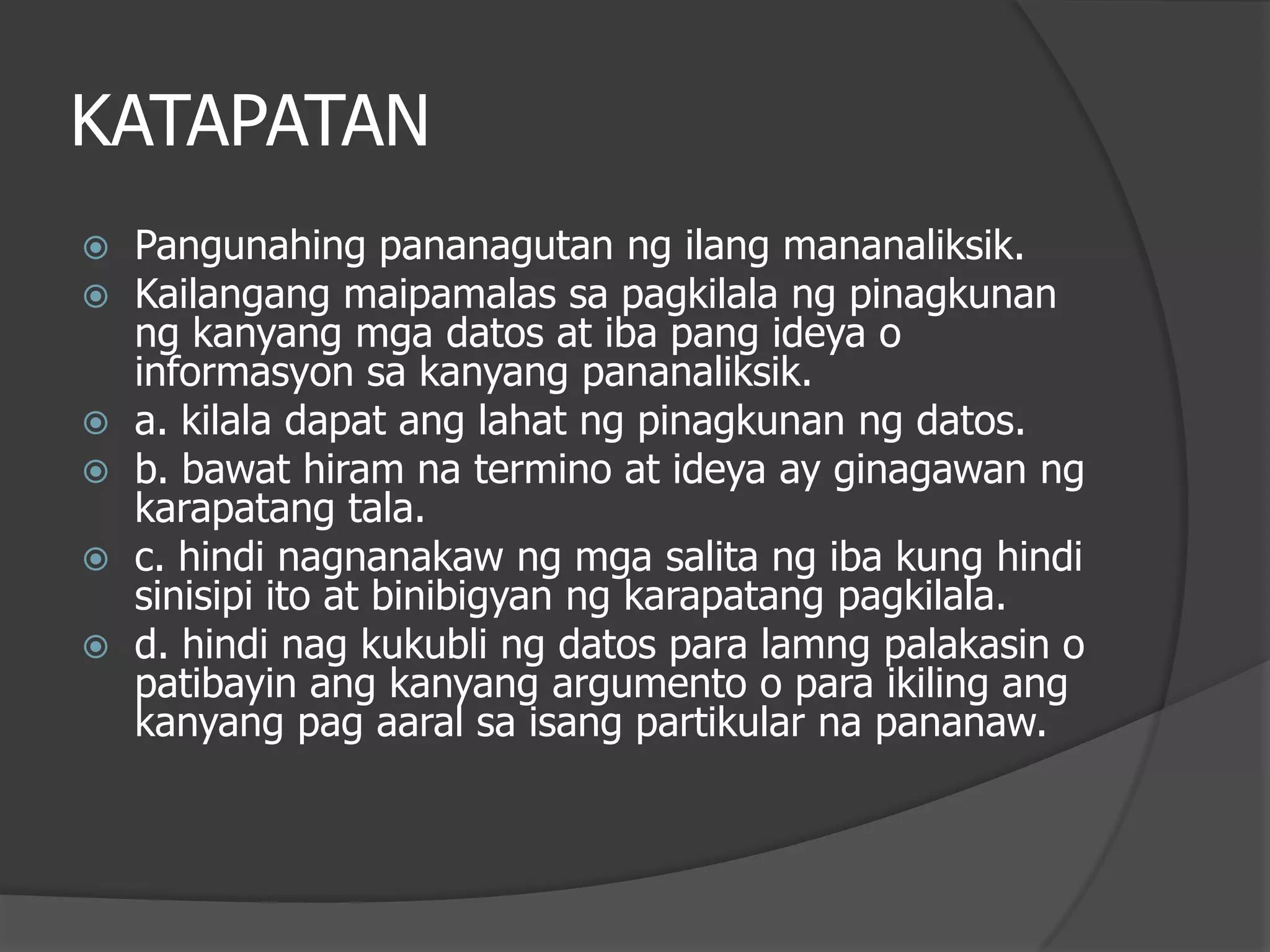 Ang mananaliksik | PPTX