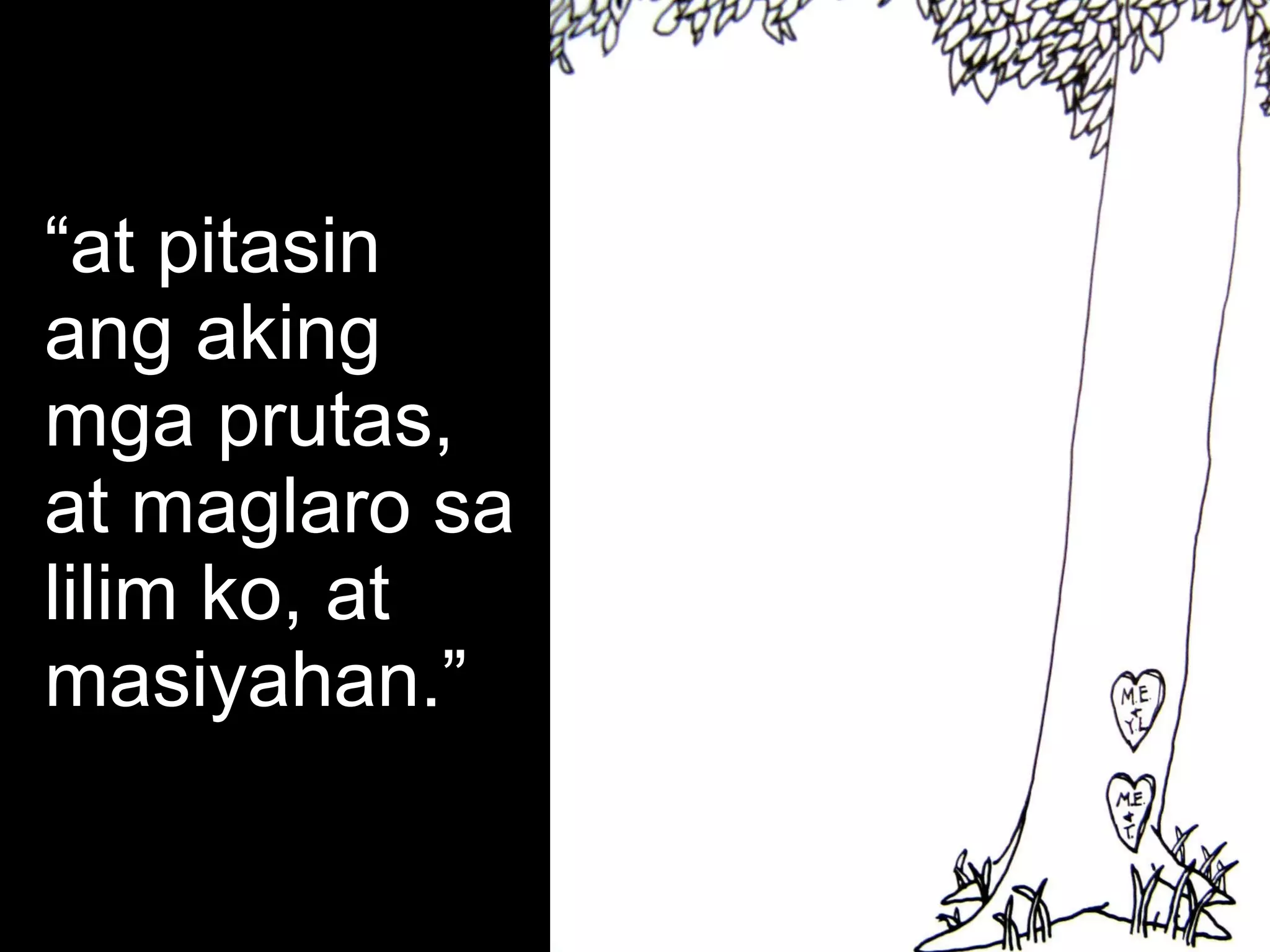 Ang Mapagbigay Na Punong Kahoy | PPT