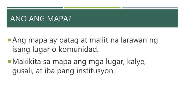 Ang mapa ng aking komunidad | PPTX