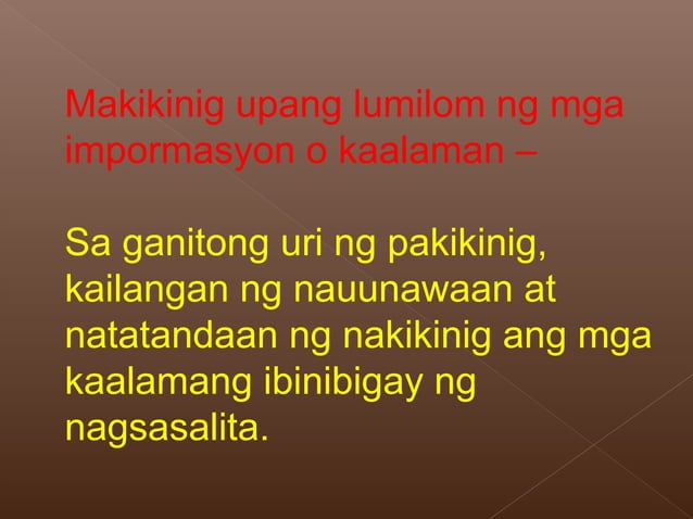 Ang masining na pakikinig | PPT