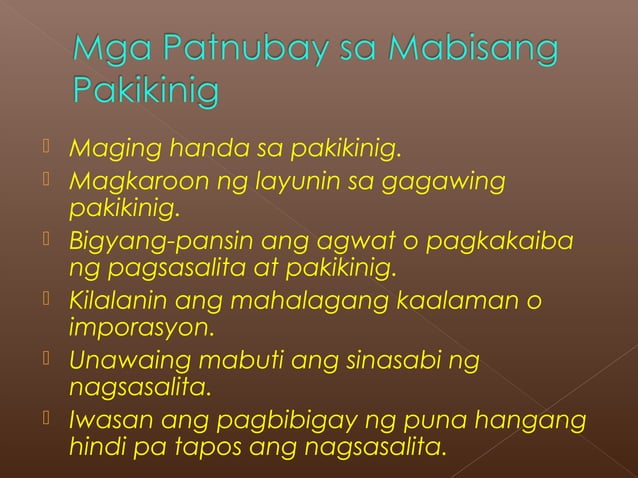 Ang masining na pakikinig | PPT