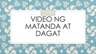Ang matanda at ang dagat power point presentation | PPTX