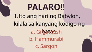Ang Mesopotamia, na nangangahulugang lupain sa pagitan ng dalawang ilog ...