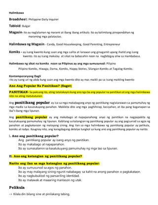 Ang Mga Anyo Ng Kontemporaryong Panitikan (AutoRecovered).docx