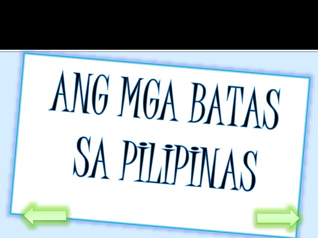 Ang mga batas sa pilipinas | PPTX