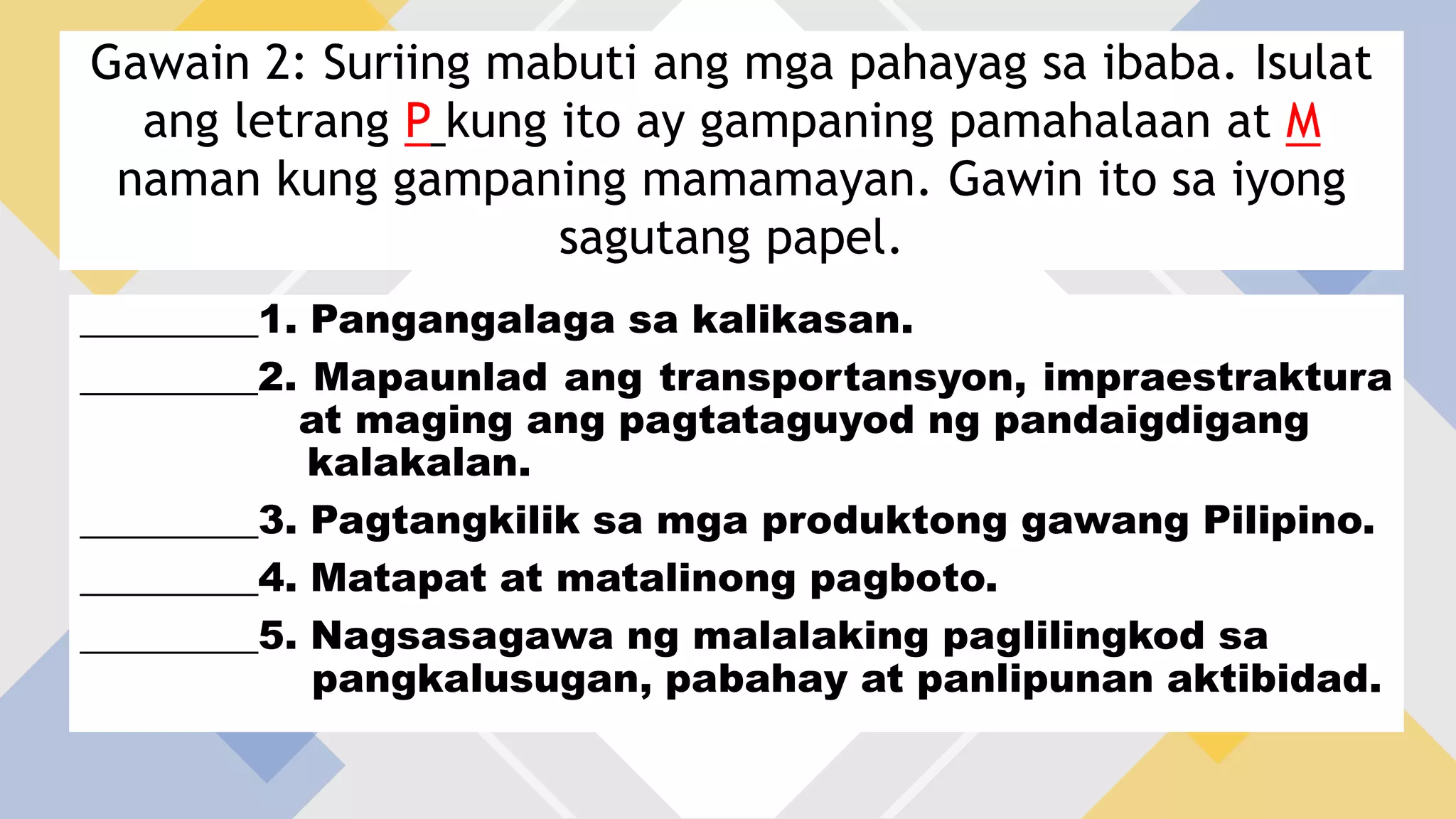 Ang mga Gampanin ng Pamahalaan at Mamamayan sa Pagkamit ng Kaunlaran ng Bansa..pptx