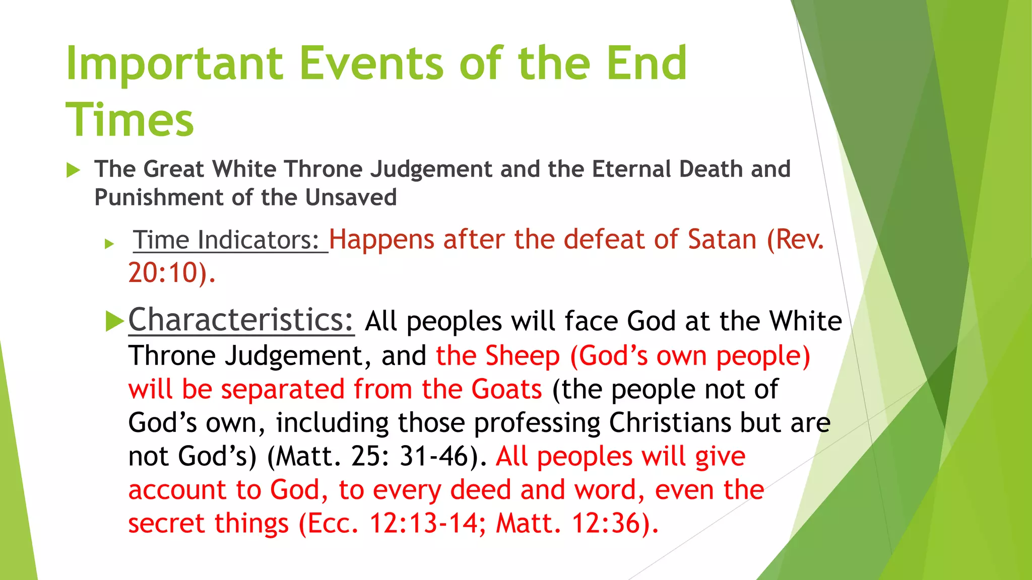 The End times | PPTX