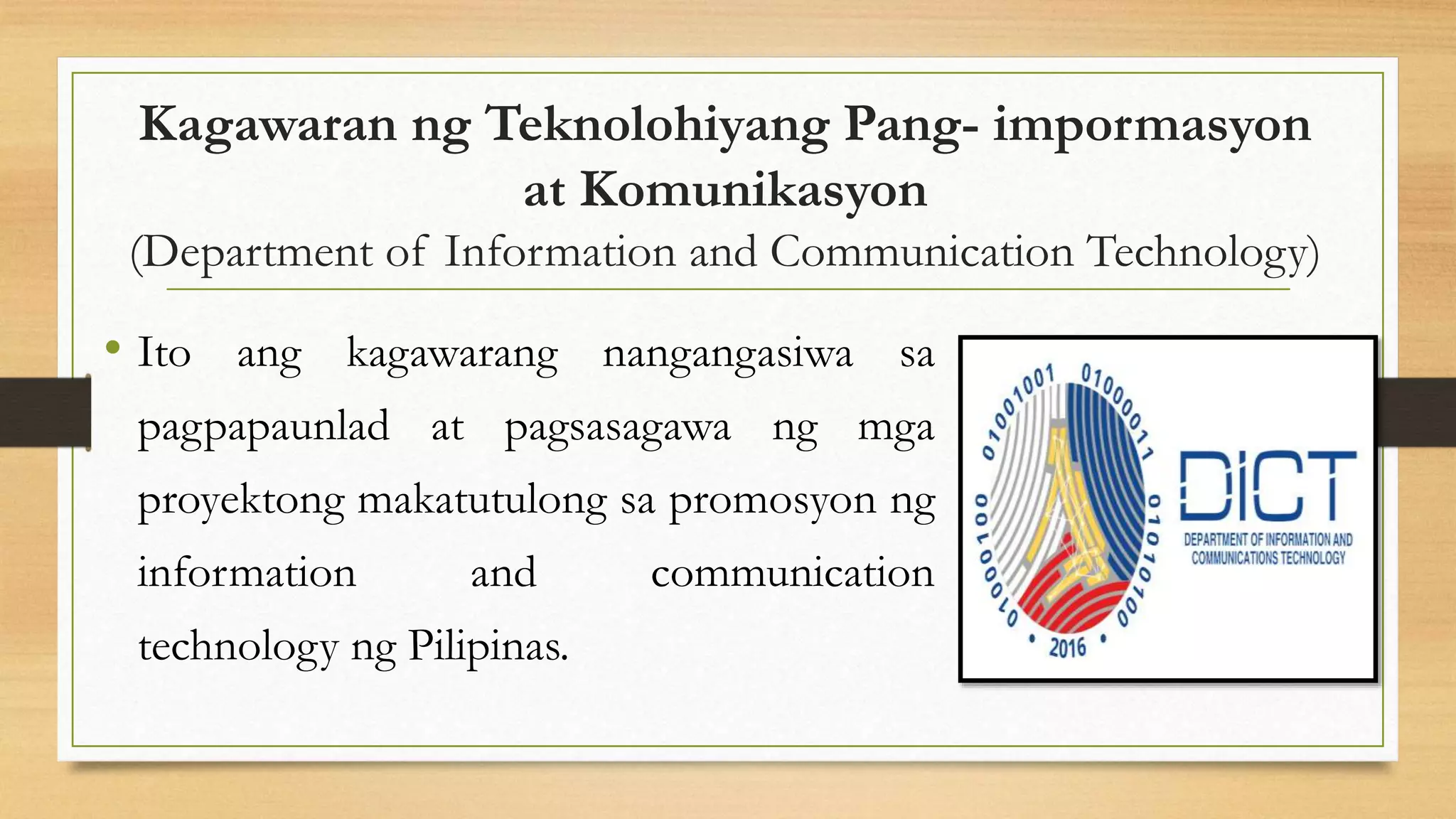 Ang mga Kagawaran ng Sangay Tagapagpaganap | PPTX