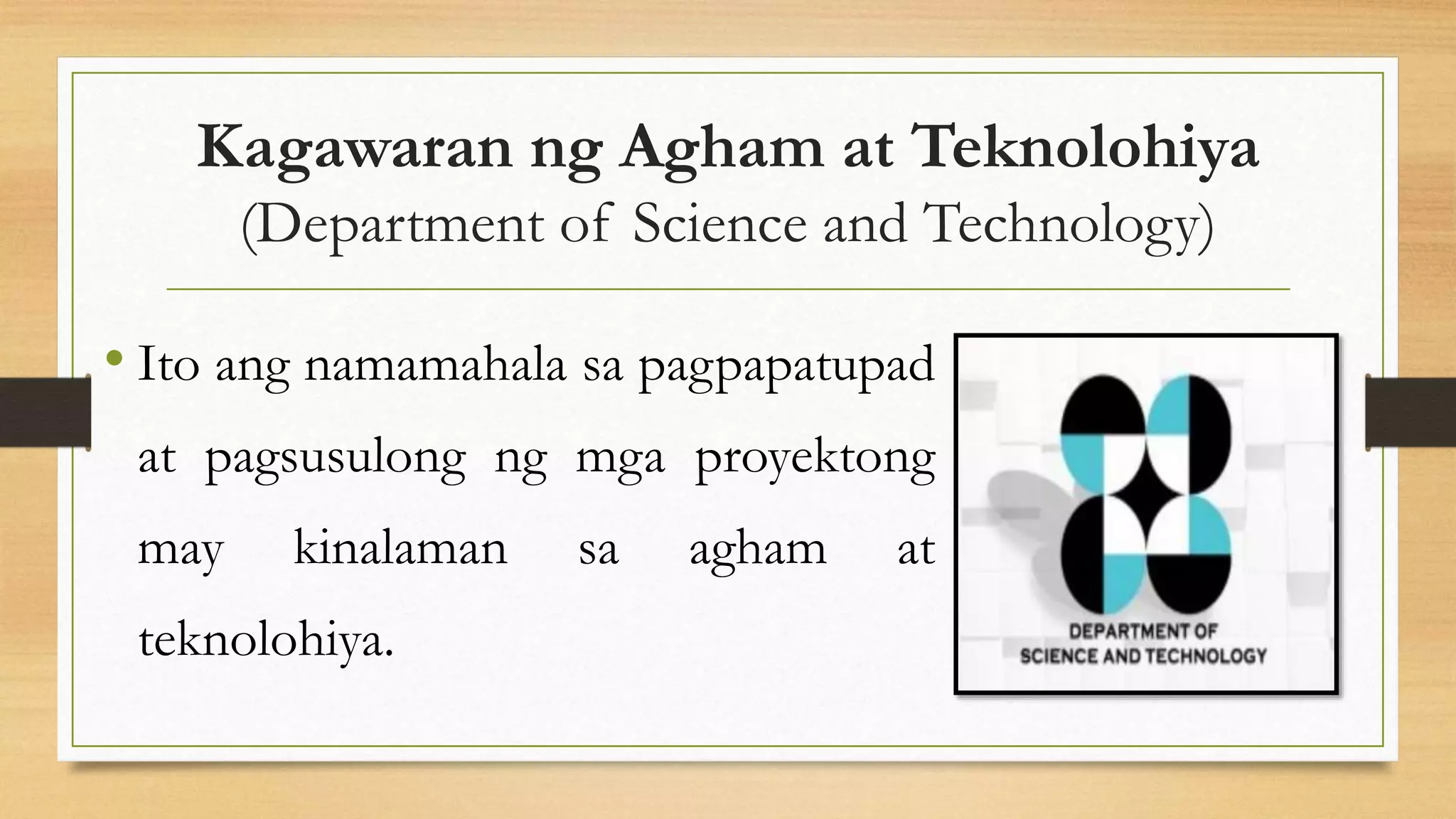Ang mga Kagawaran ng Sangay Tagapagpaganap | PPTX
