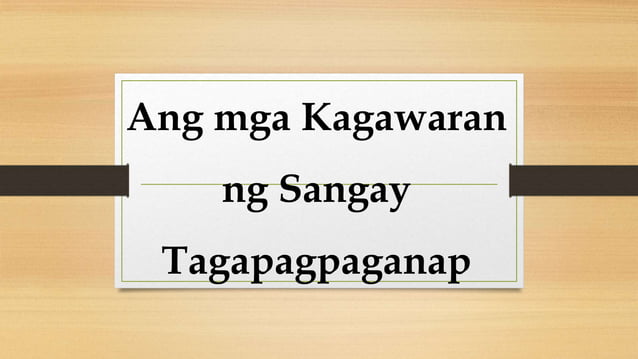 Ang mga Kagawaran ng Sangay Tagapagpaganap | PPTX